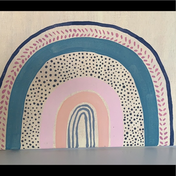 Wall Decor | Bohemian Rainbow Wall Arthomemade Canvas Painting | Poshmark
